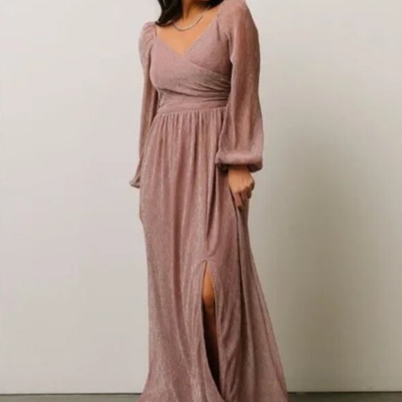 Baltic Born | Dresses | Baltic Born Erendale Shimmer Maxi Gown Blush ...